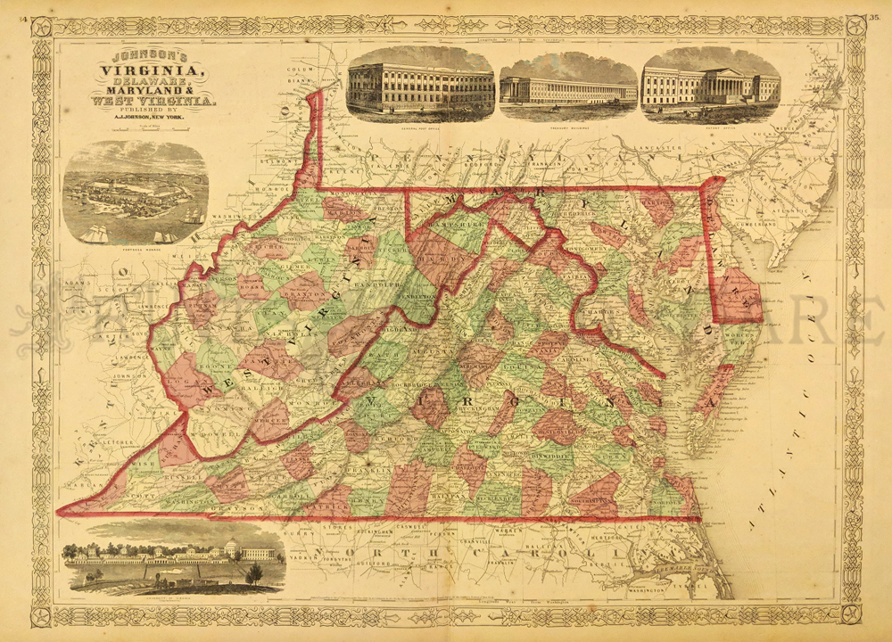 Prints Old & Rare - Delaware - Antique Maps & Prints