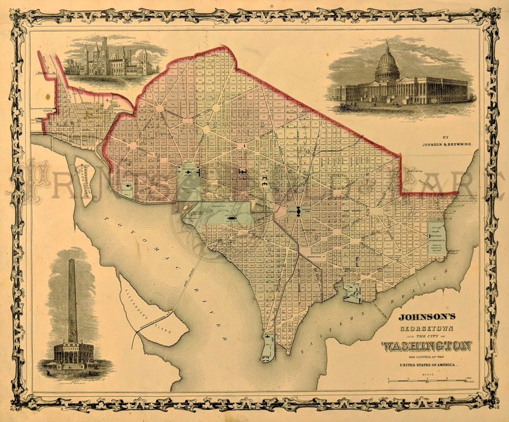 Prints Old & Rare - District Of Columbia - Antique Maps & Prints
