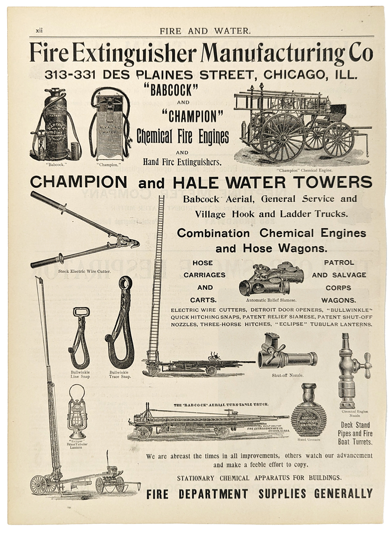 Prints Old & Rare - Fires and Firefighters - Antique Maps & Prints