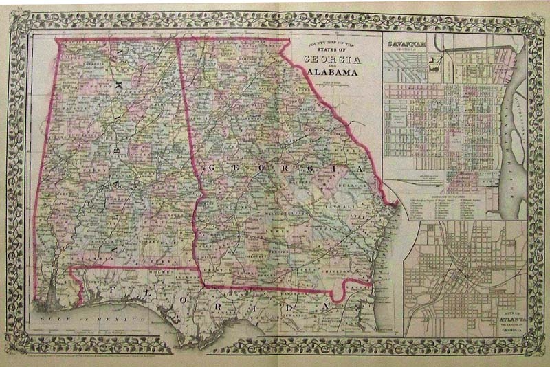 Prints Old & Rare - Georgia - Antique Maps & Prints