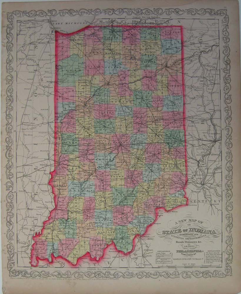 Prints Old & Rare - Indiana - Antique Maps & Prints