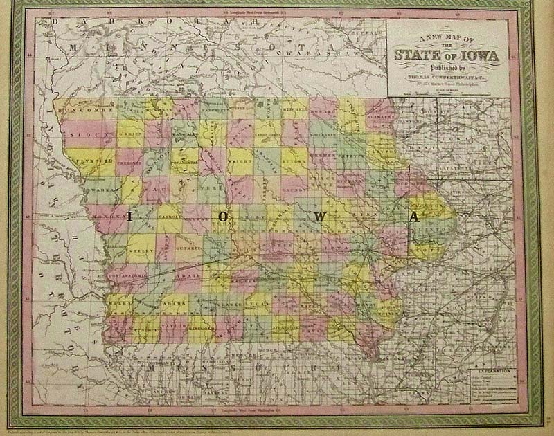 Prints Old & Rare - Iowa - Antique Maps & Prints