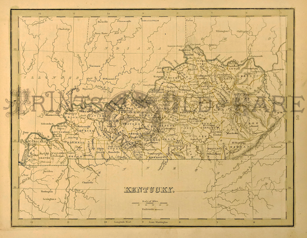 Prints Old & Rare - Kentucky - Antique Maps & Prints