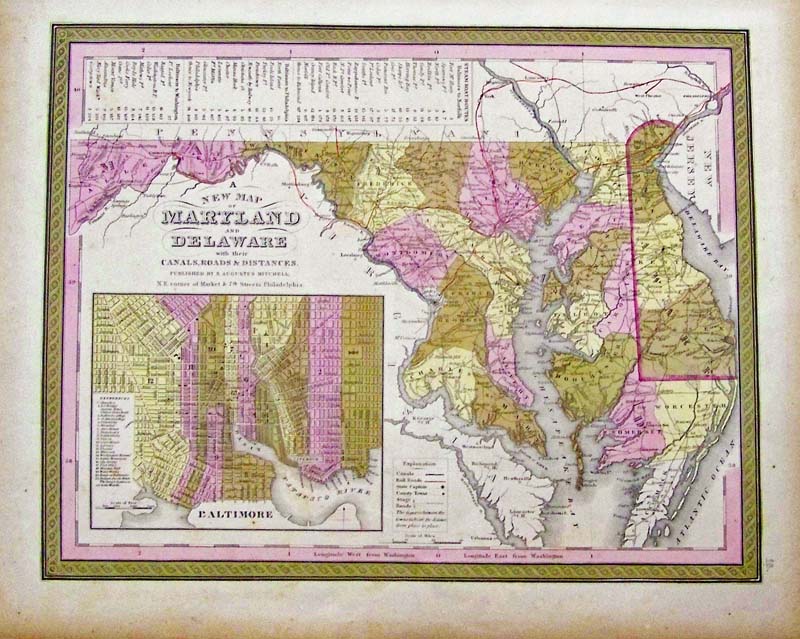 Prints Old & Rare - Maryland with Baltimore - Antique Maps & Prints