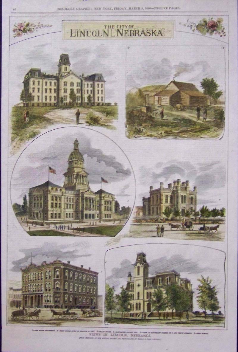 Prints Old & Rare - Nebraska - Antique Maps & Prints