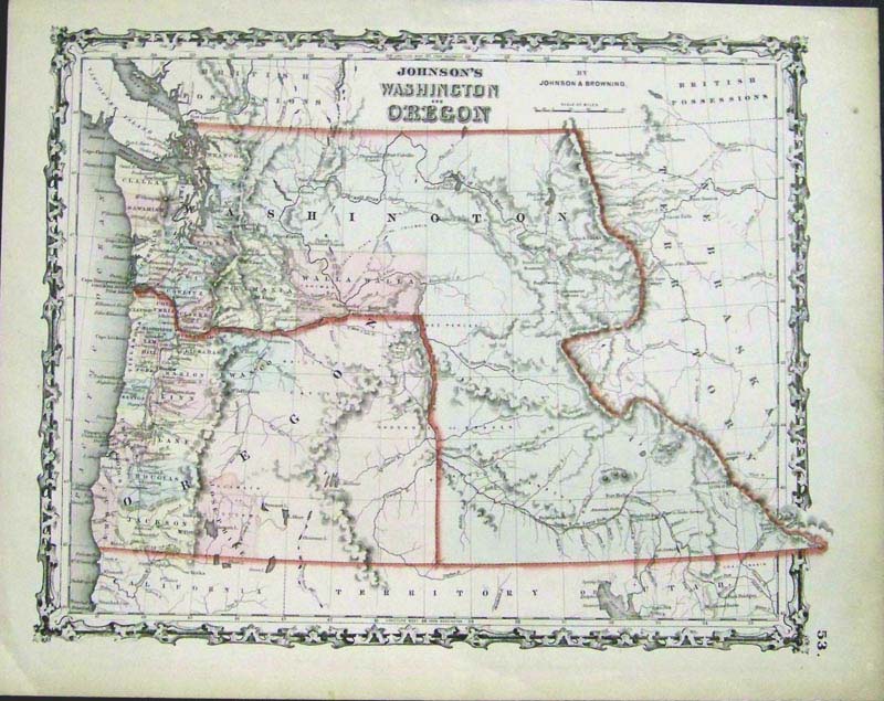 Prints Old & Rare - Oregon - Antique Maps & Prints