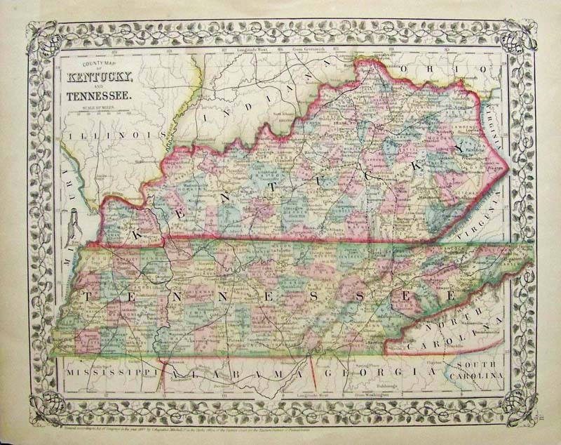 Prints Old & Rare - Tennessee - Antique Maps & Prints