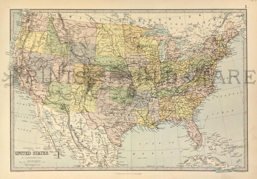 Prints Old & Rare - United States of America - Antique Maps & Prints